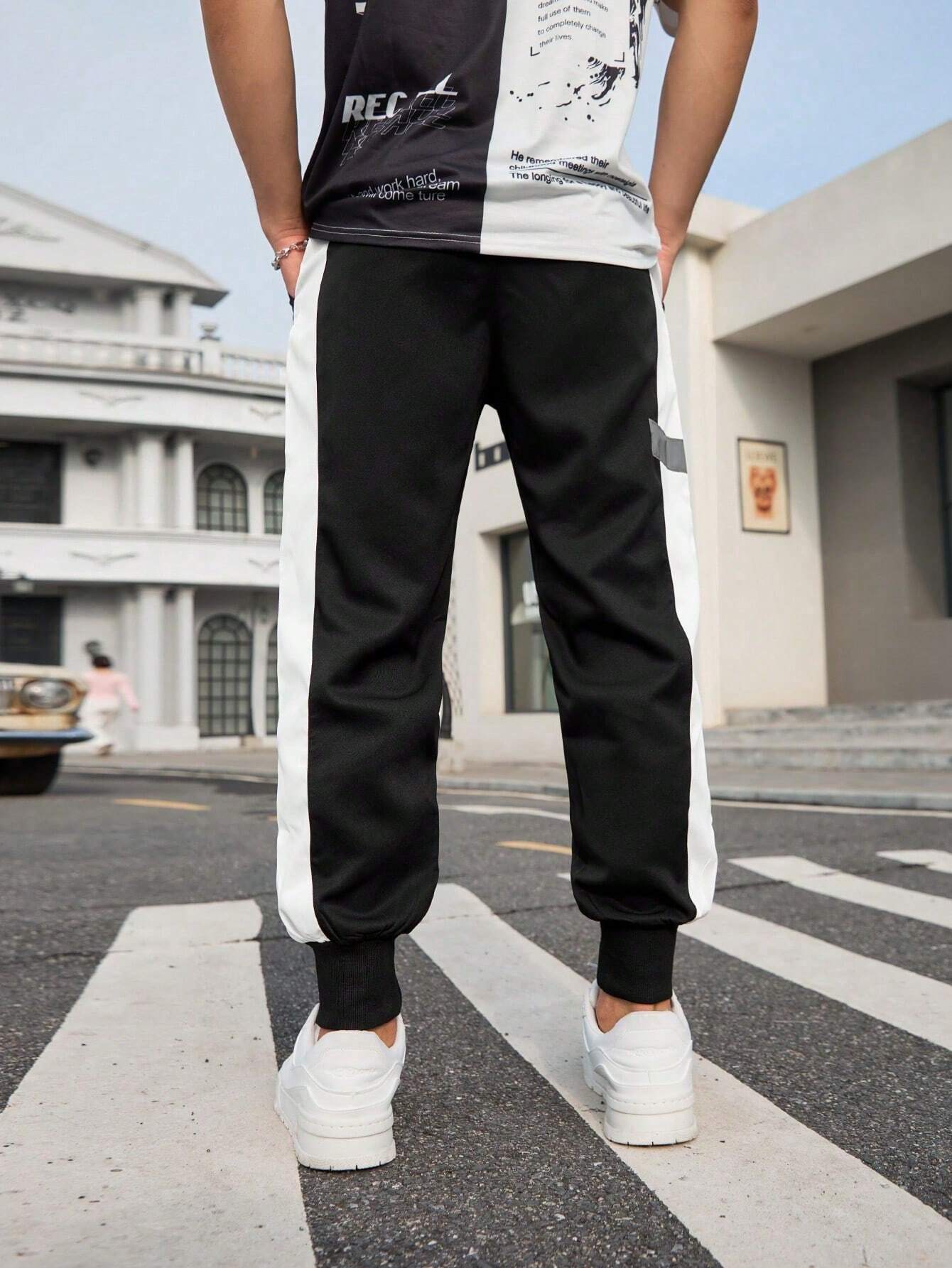 Manfinity EMRG Men's Color Contrast Jogger Pants With Pockets | SHEIN USA
