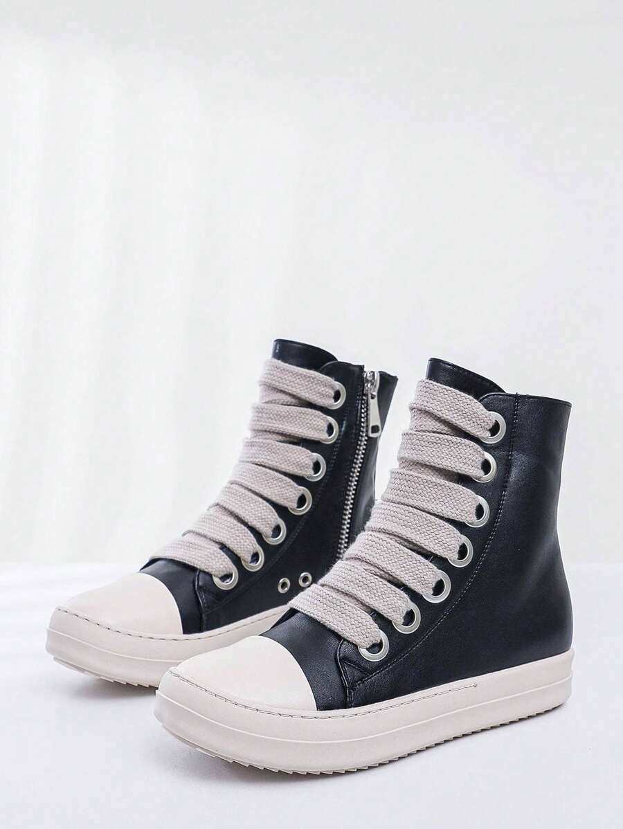 Alan Vincent New Style Women Boots High-Top Black Boots Thigh High ...