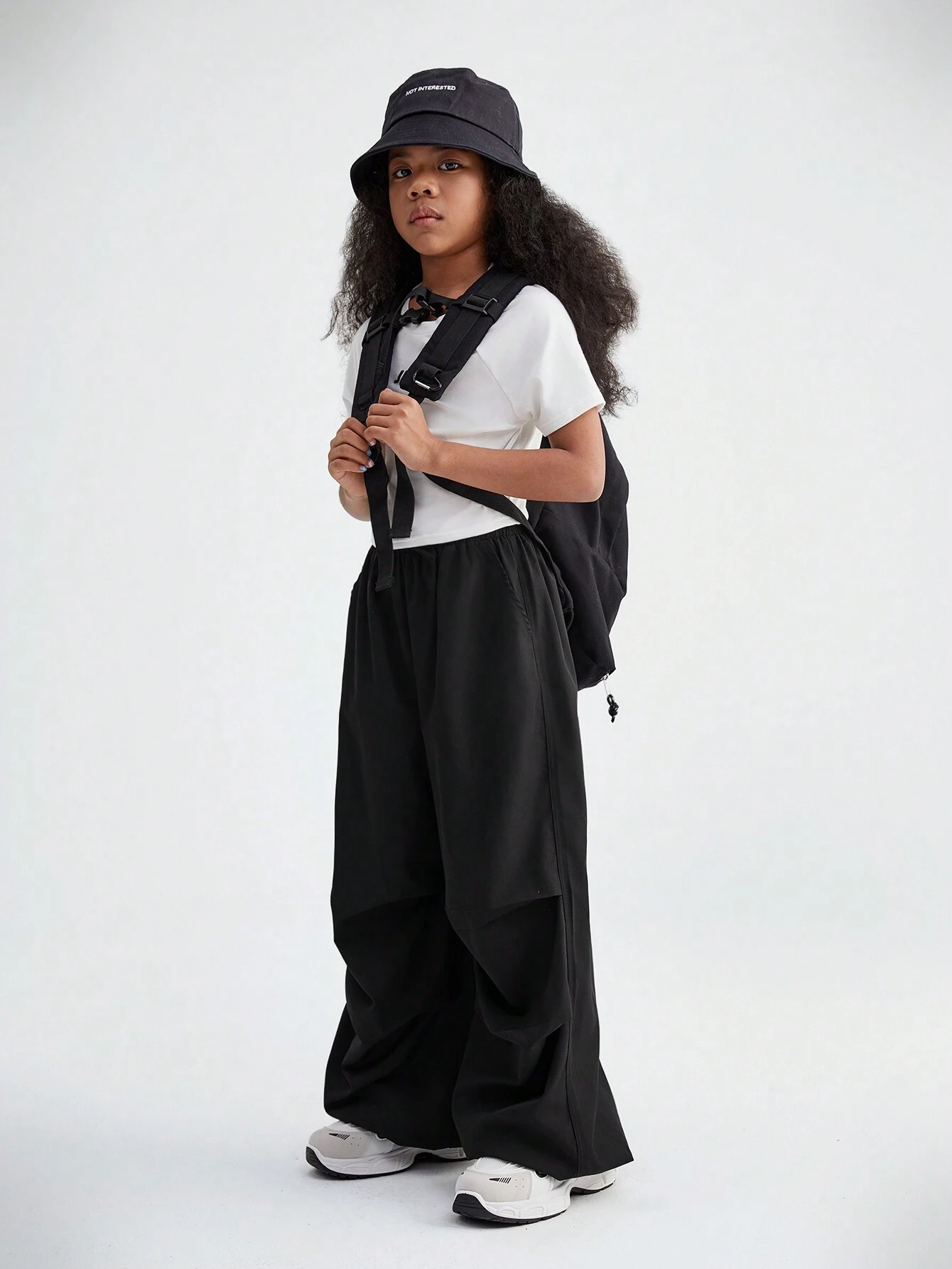 JNSQ Tween Girl Woven Solid Color Knee Length Sheer Pleated Slant ...