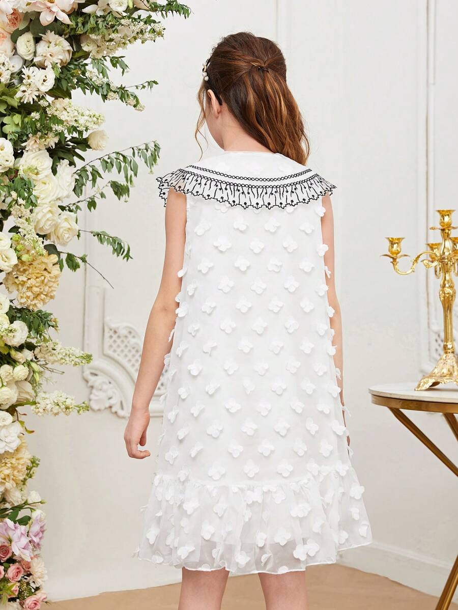 SHEIN Elegant And Lovely Urban College Floral Peter Pan Collar Dress ...