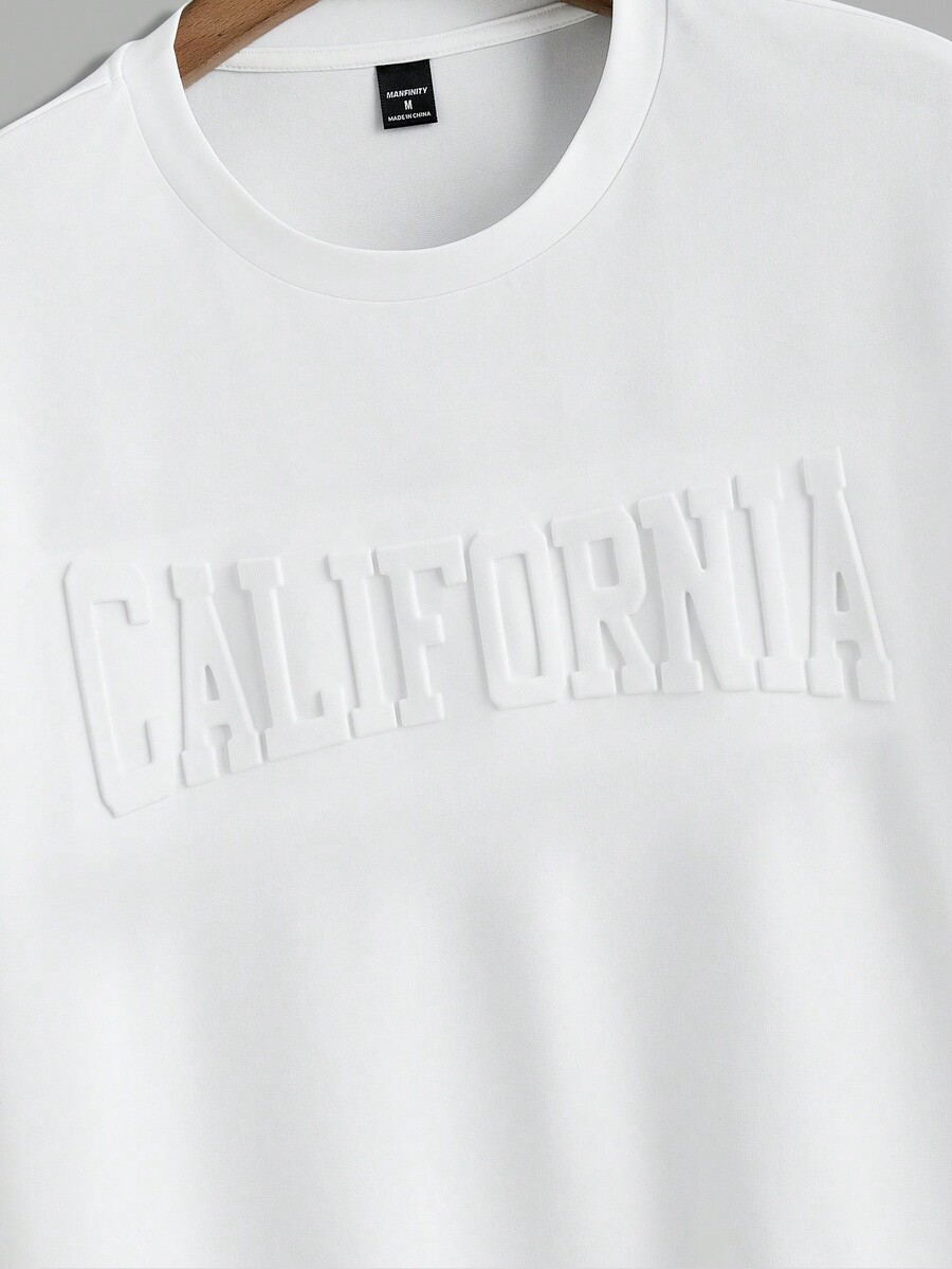 Manfinity Hypemode Loose Fit Men's Letter Printed Drop Shoulder T-Shirt for Sale Australia| New ...