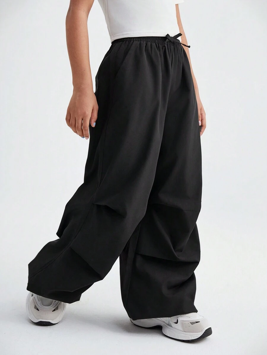 JNSQ Tween Girl Woven Solid Color Knee Length Sheer Pleated Slant ...