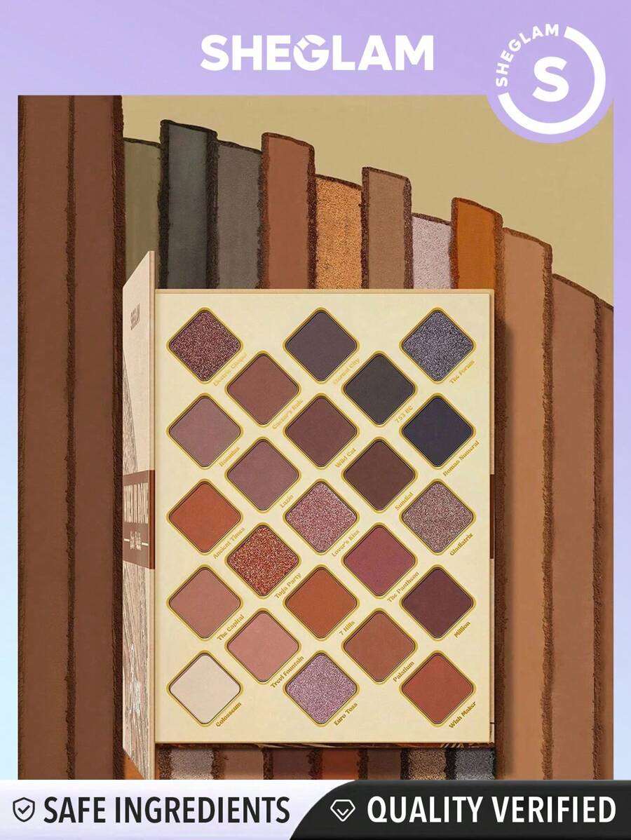 SHEGLAM When In Rome Palette 23-Clolor Shimmer Glitter Matte Eyeshadow ...