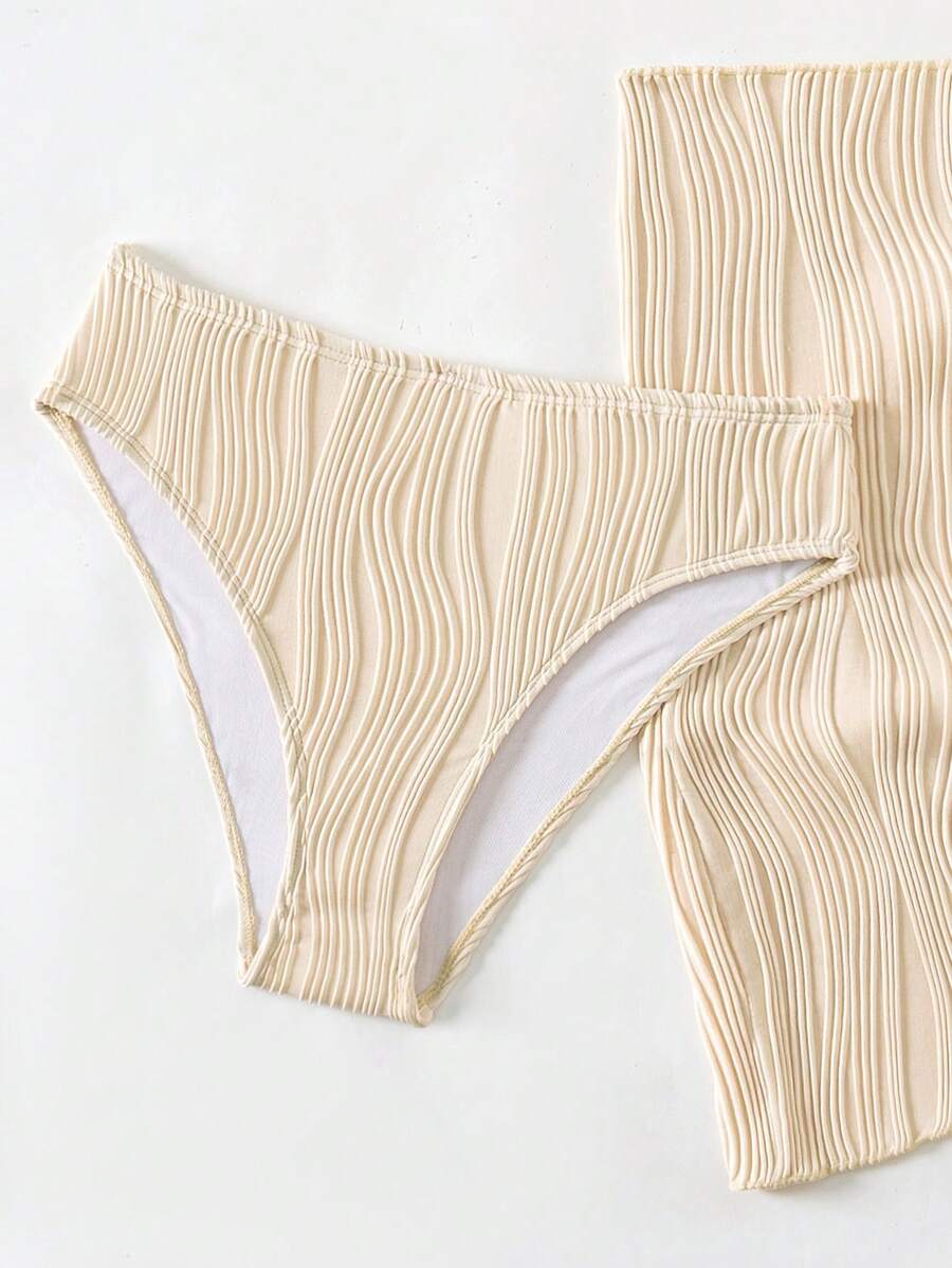 Tween Girl Solid Color Swimwear Set | SHEIN UK