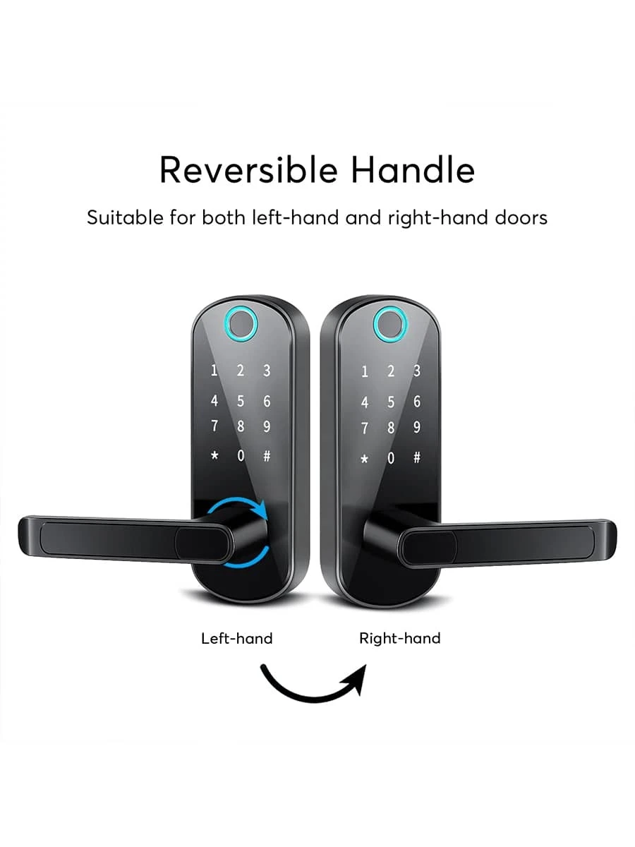 Smart Lock,Keyless Entry Door Lock, Smart Door Lock With Handle, Smart ...