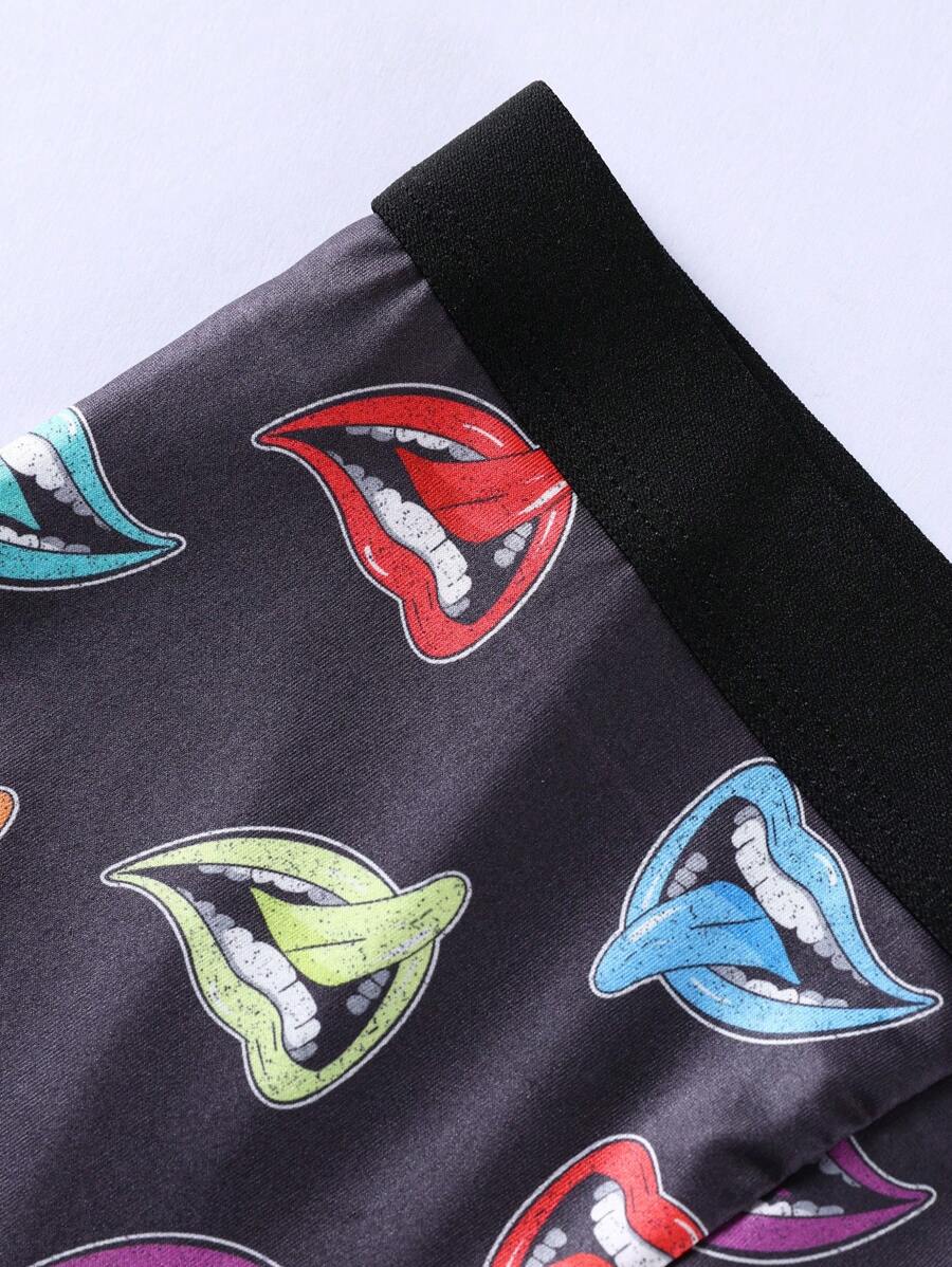 Men's Lip Pattern Printed Boxer Briefs | SHEIN USA