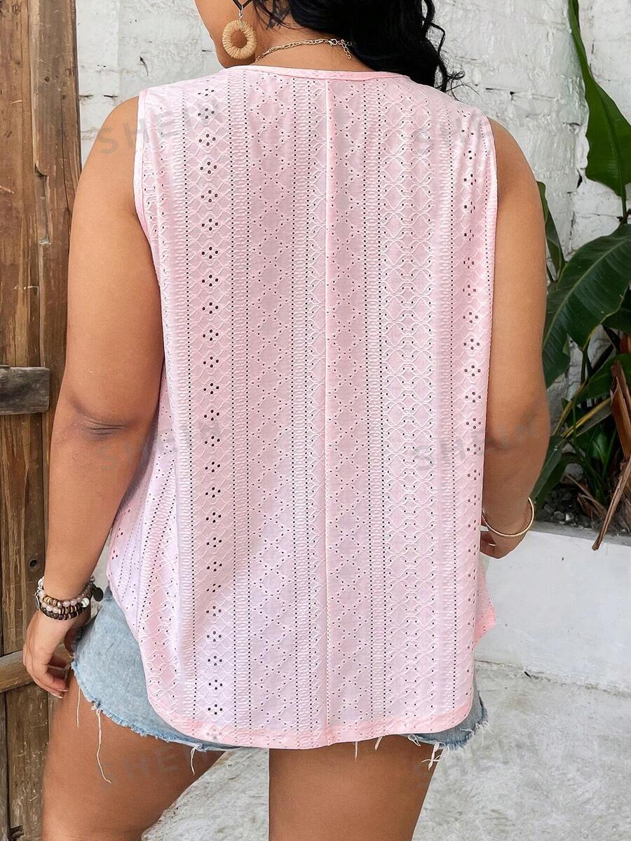 Shein Lune Plus Size Solid Color Schiffy Camisole Top For Sale