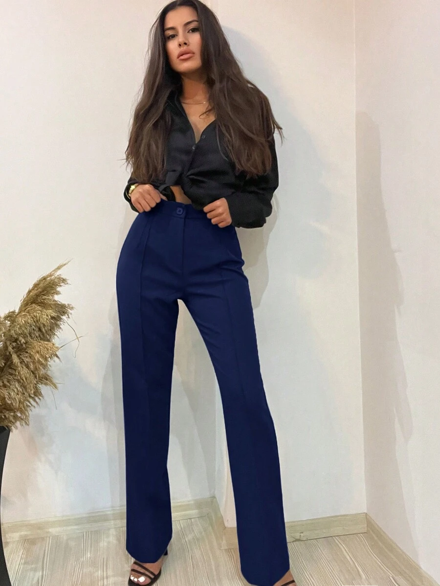 Women's Solid Color Flare Pants | SHEIN USA