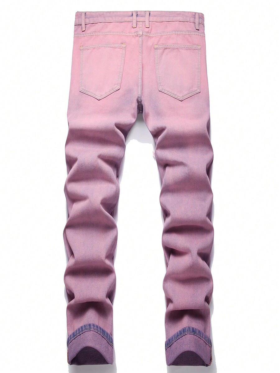 Men Ripped Frayed Rag Stitching Jeans | SHEIN USA