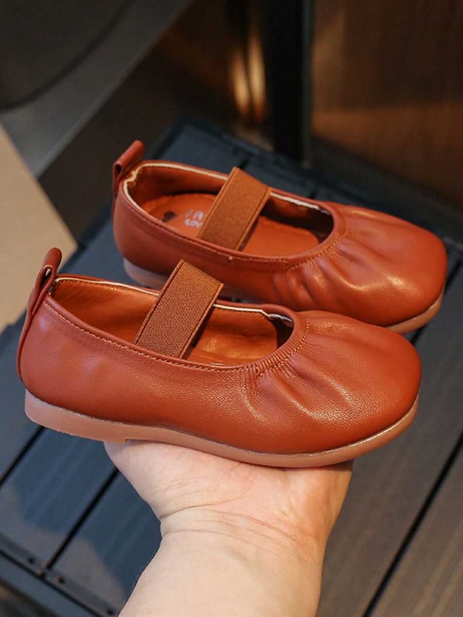 A Pair Of Girls' Folded Shoes, Low-Cut Flat And Slip-On Design ...