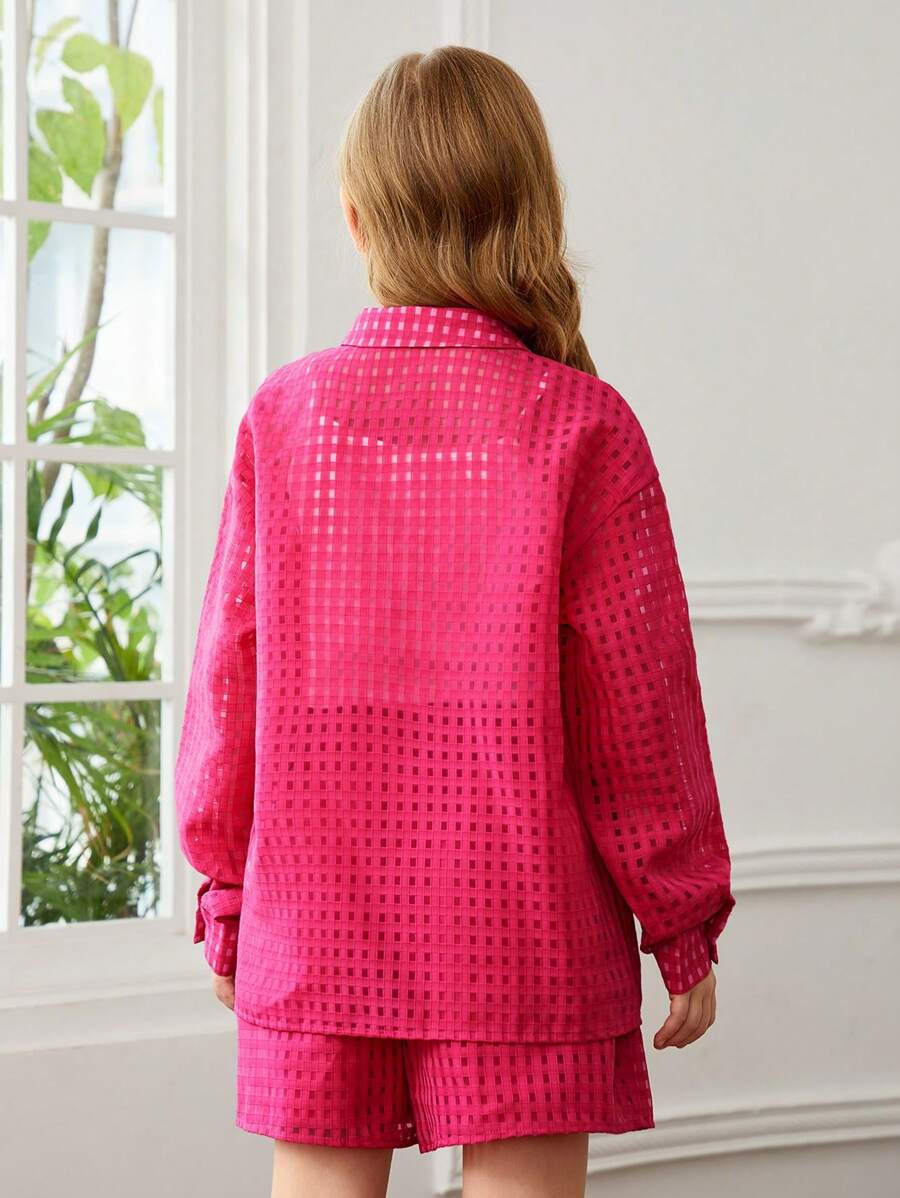 SHEIN 3 Stücke/set Lässiges Hemd, Kurze Hose Aus Gewebtem Material Und Gestrickte Tank Top Für ...