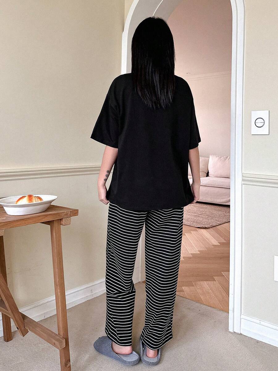 DAZY Traje De Ropa De Casa Con Camiseta Impresa Con Dibujos Animados Y ...