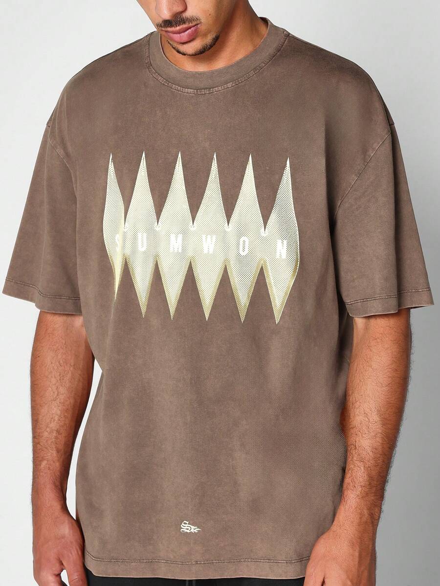 SUMWON Men School Shirts With Graphic Print | SHEIN Malaysia