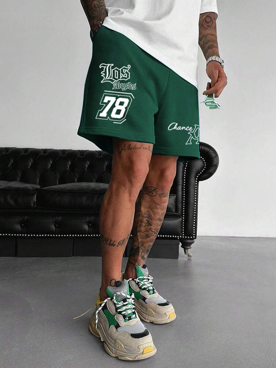 Manfinity EMRG Men's Letter & Number Printed Shorts For Summer for Sale ...