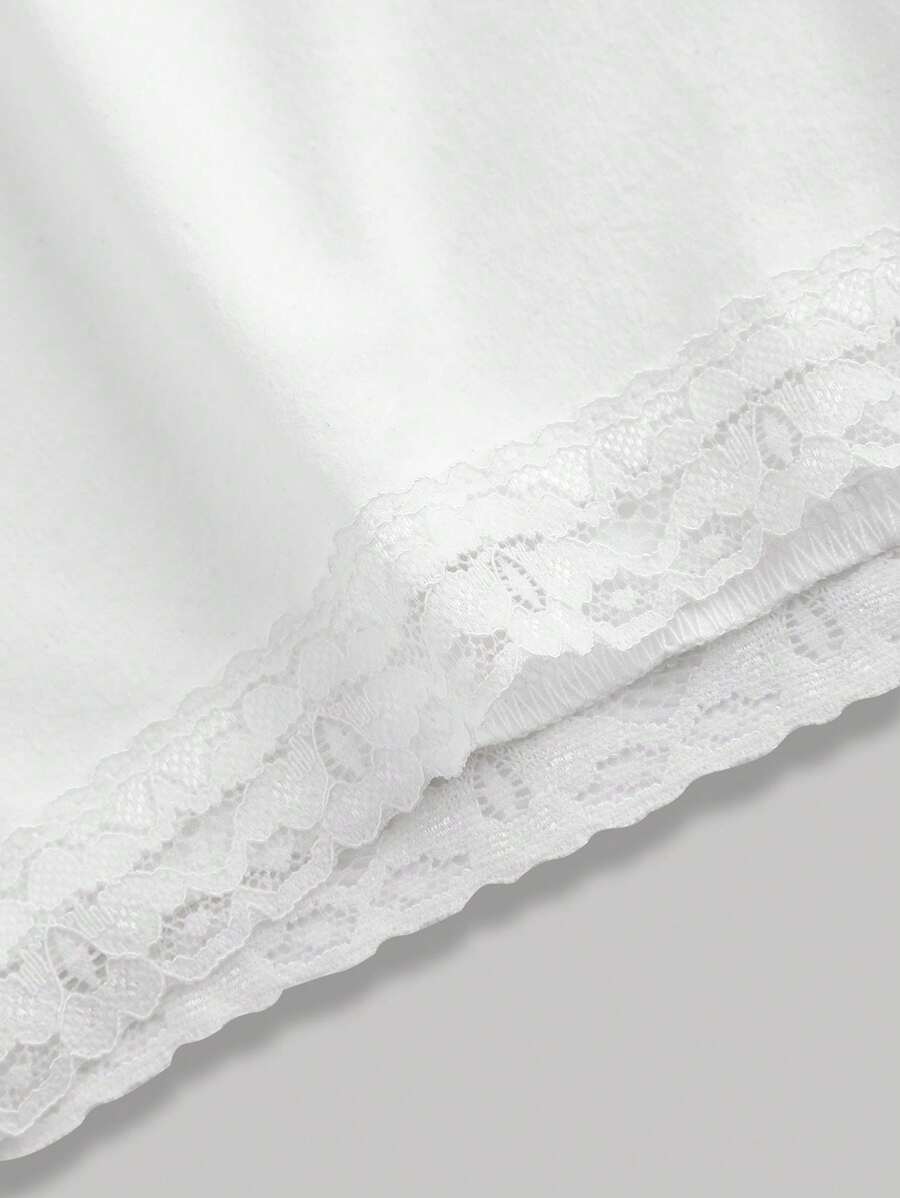 SHEIN Qutie Women's Versatile Anti-See Through Lace Trimmed Leggings ...