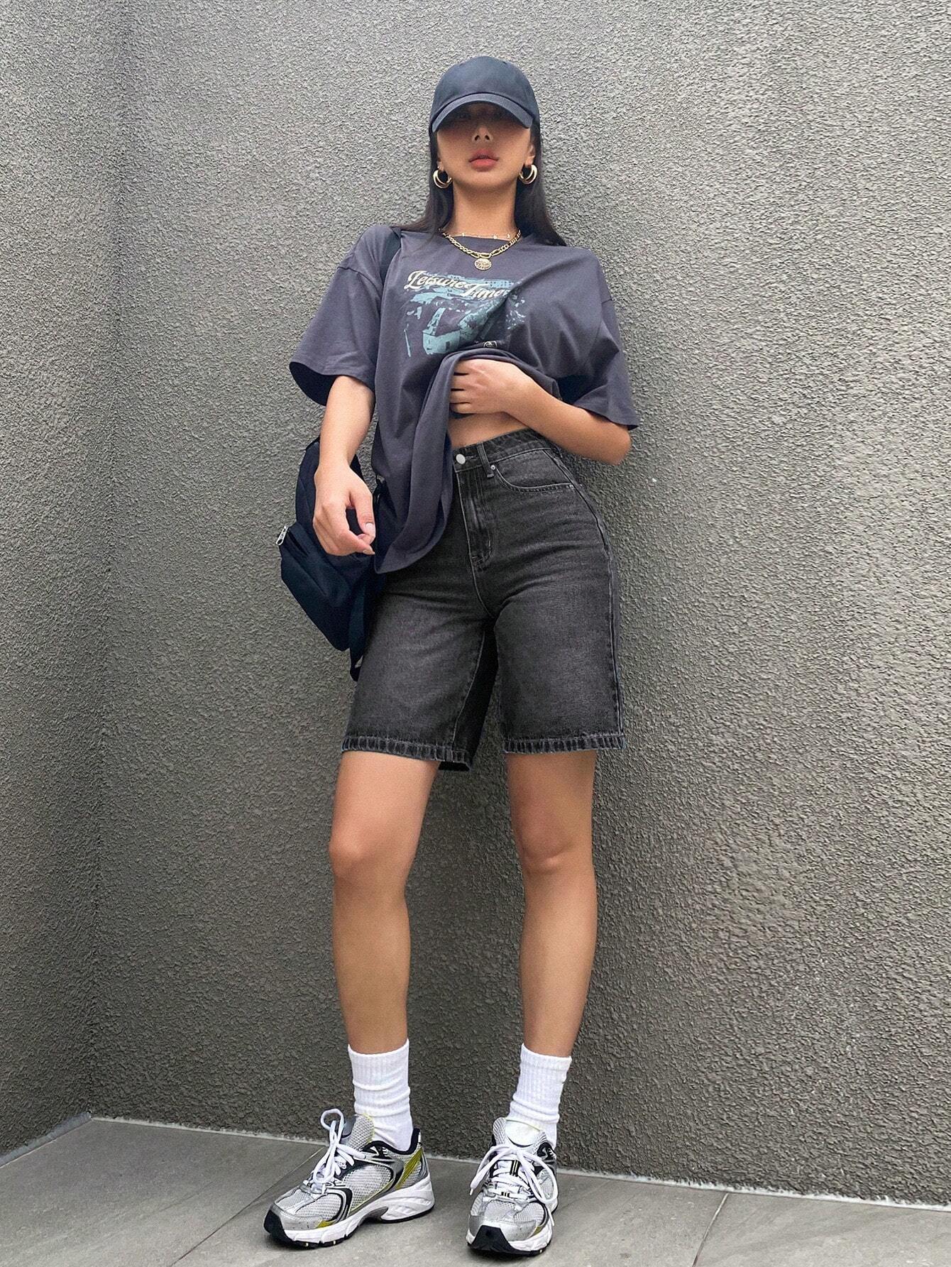 Dazy Star Bermudas Informales De Mezclilla Con Bolsillos Para Mujeres ...