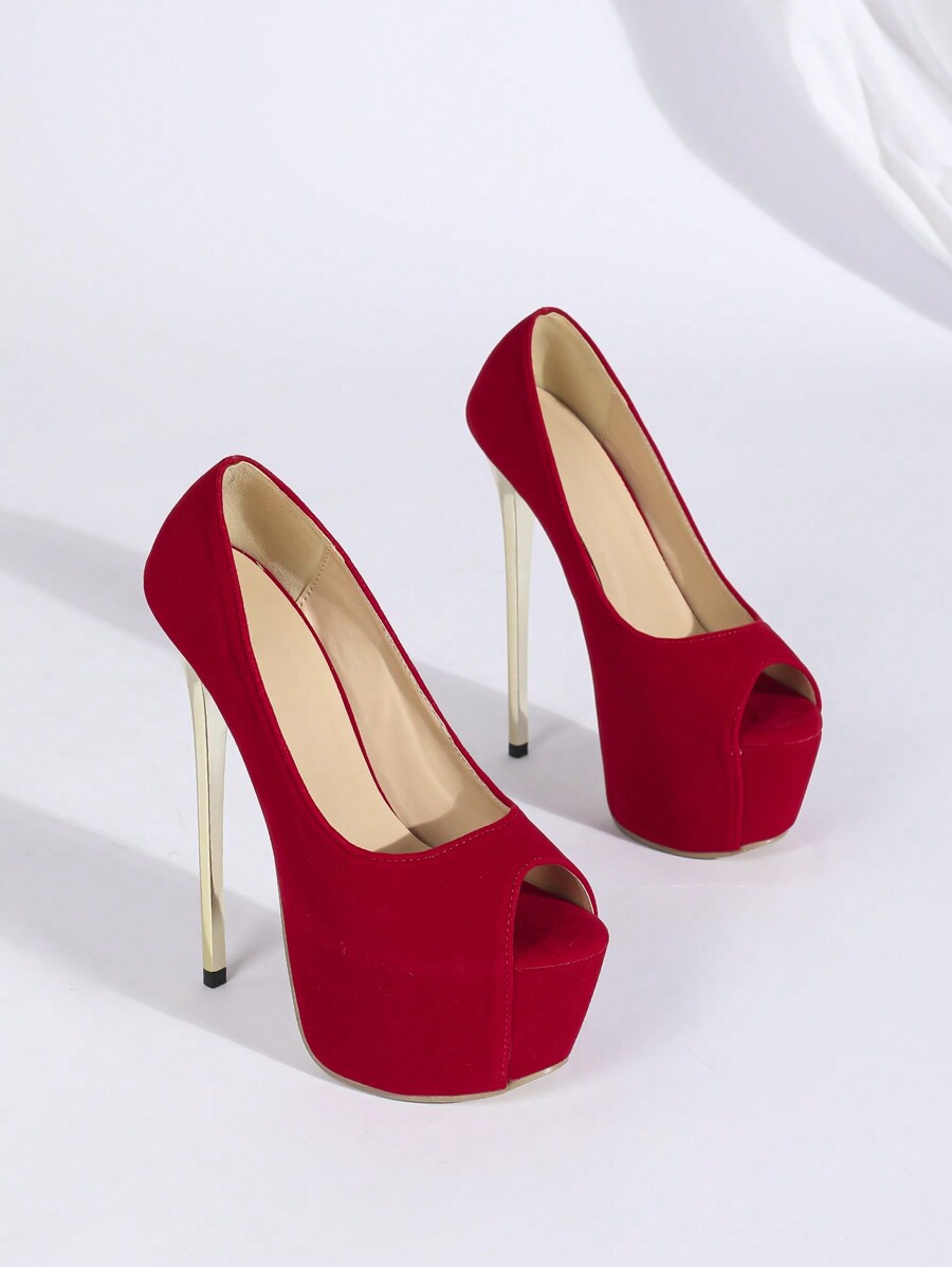 2024 Classic Peep Toe High-Heeled Shoes With Sexy Cut-Outs For Four ...