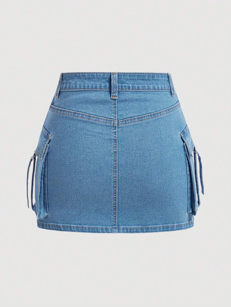 Shein Mod Y2k Womens Casual Animation Cartoon Bag Stretch Short Denim Skirt Sexy Shein Usa