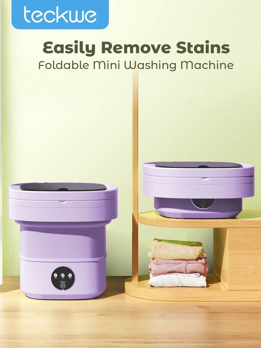 Teckwe Foldable Washing Machine,Portable Bucket-Type Fully Automatic Washing And Drying Machine ...