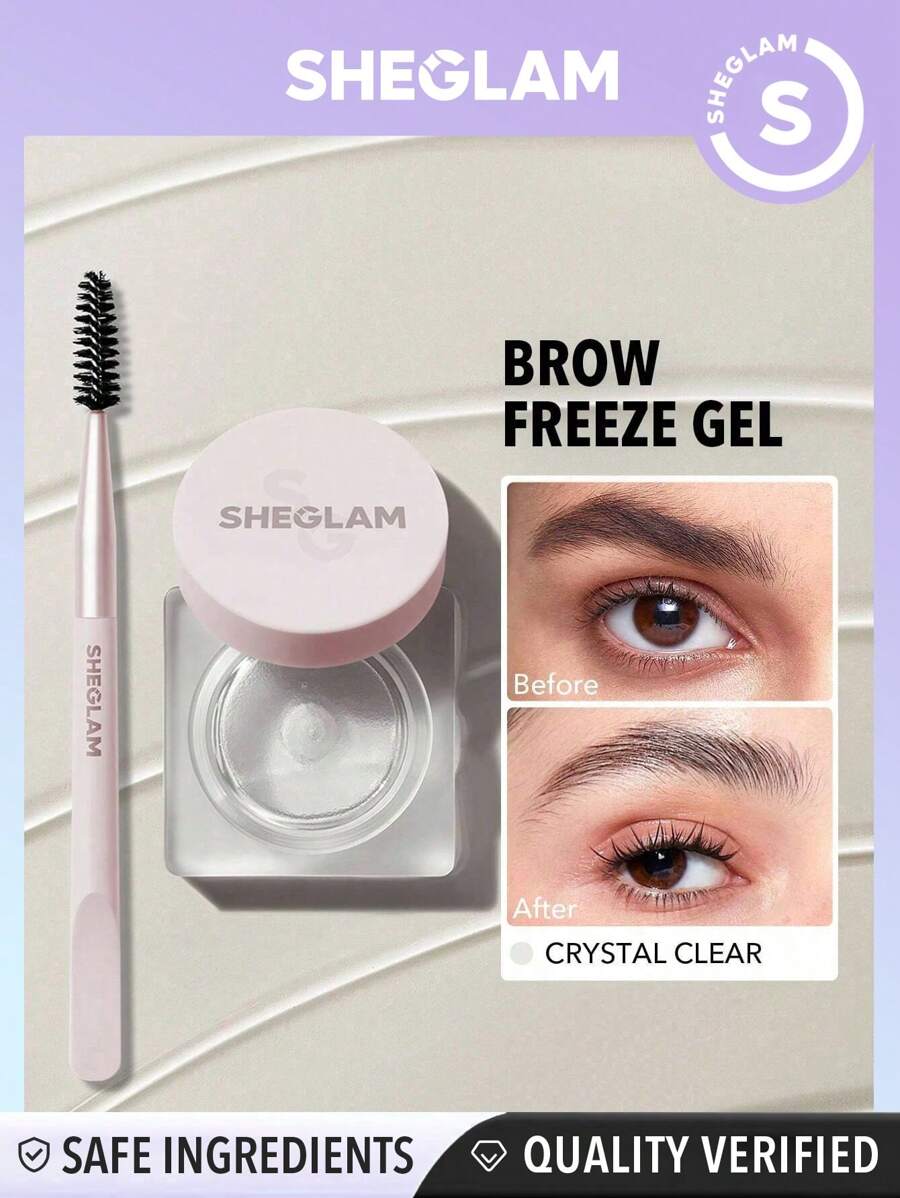 SHEGLAM Set Me Up Brow Hold-Crystal Clear Waterproof Eyebrow Gel No ...