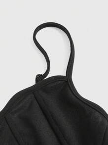 ROMWE PUNK Top cami cadarço na frente | SHEIN Brasil