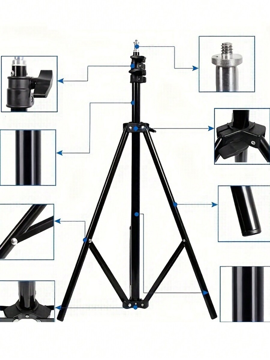 ROMWE 1.1M Tripod, Multifunctional Foldable And Adjustable Tripod Stand ...
