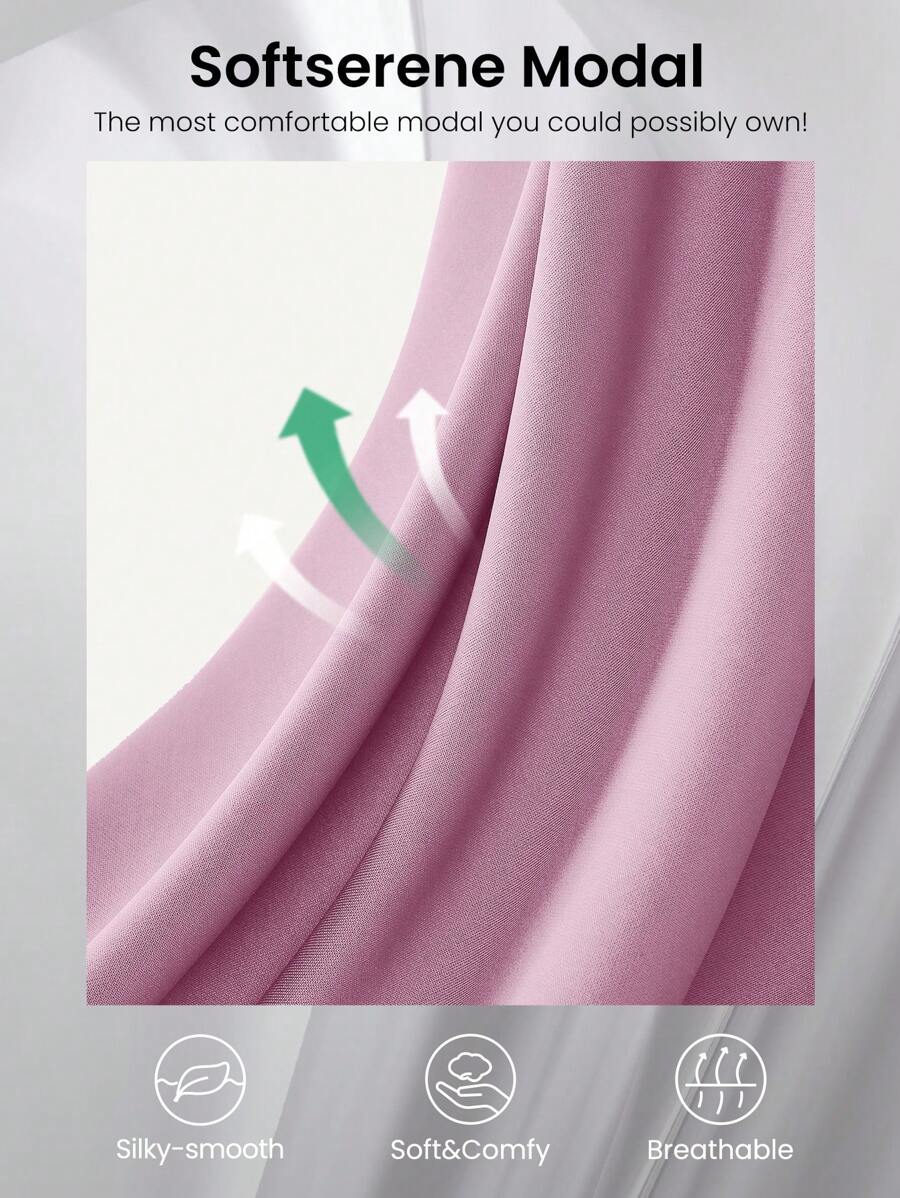 GLOWMODE Modal Silk Touch Wide Leg High Waist Lounge Pants With Side ...