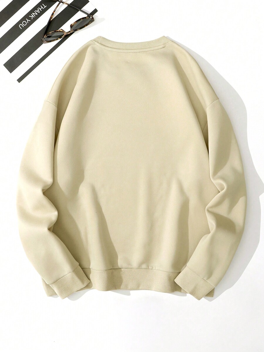 Manfinity Dauomo Men's Round Neck Simple Sweatshirt | SHEIN UK