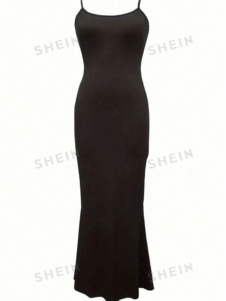 SHEIN Essnce Women's Solid Color, Simple & Tight, Fashionable Cami Dress | SHEIN USA