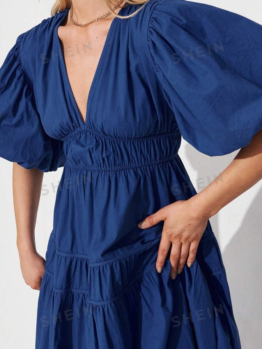 Sissyaki Women's 2024 Long Sleeve Boho Floral Dress V Neck Casual Long ...