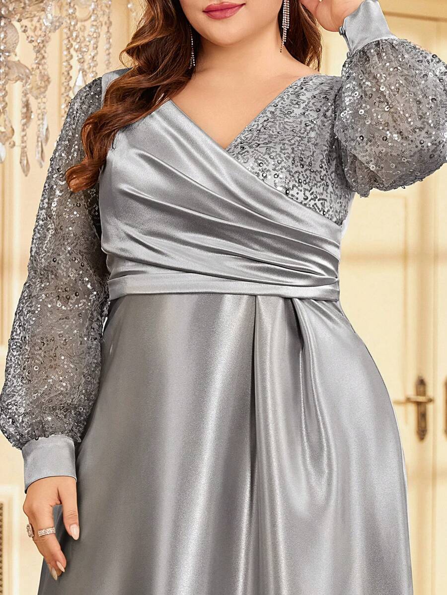 Women Plus Size Fashionable Evening Party Formal Dress (Heavy Industry ...