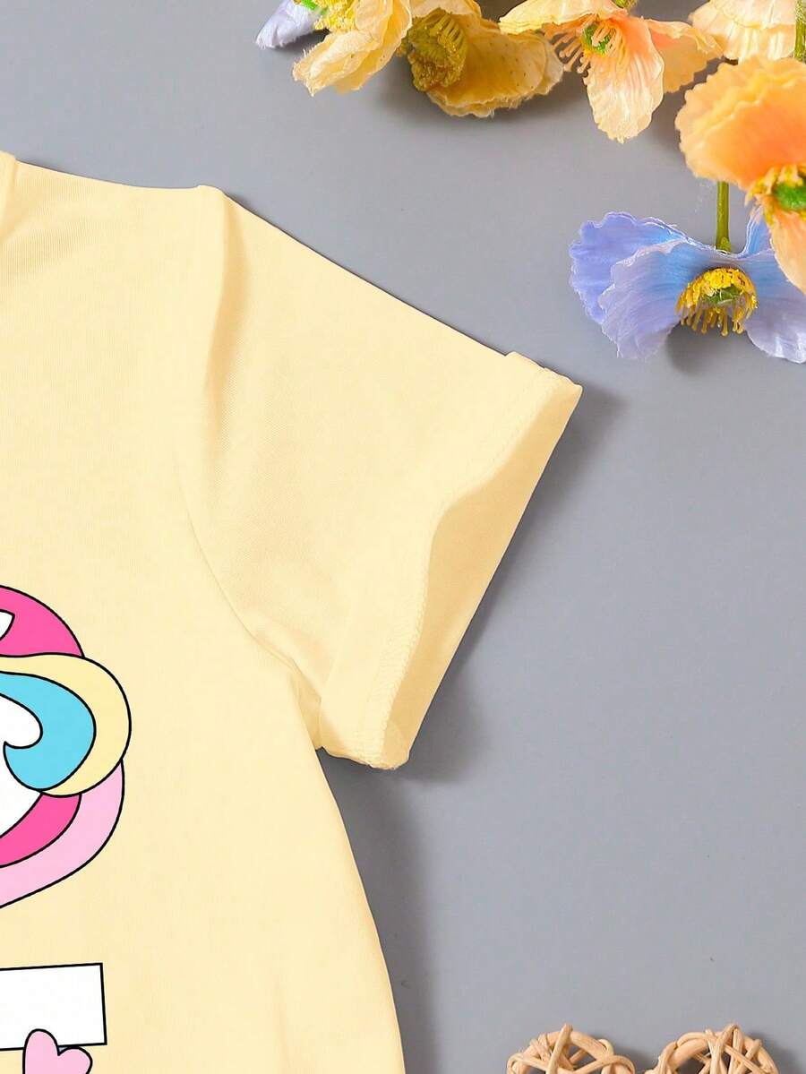 SHEIN Conjunto de 3 camisetas com estampa de desenho animado jovem com ...