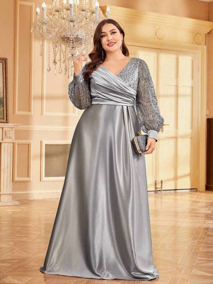 Women Plus Size Fashionable Evening Party Formal Dress (Heavy Industry ...