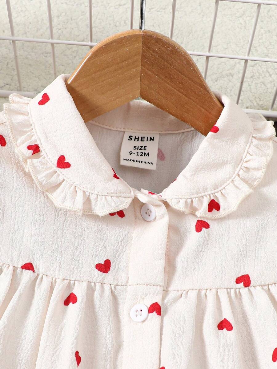 SHEIN Conjunto Casual de 2 Peças para Bebê Menina com Topo de Manga ...