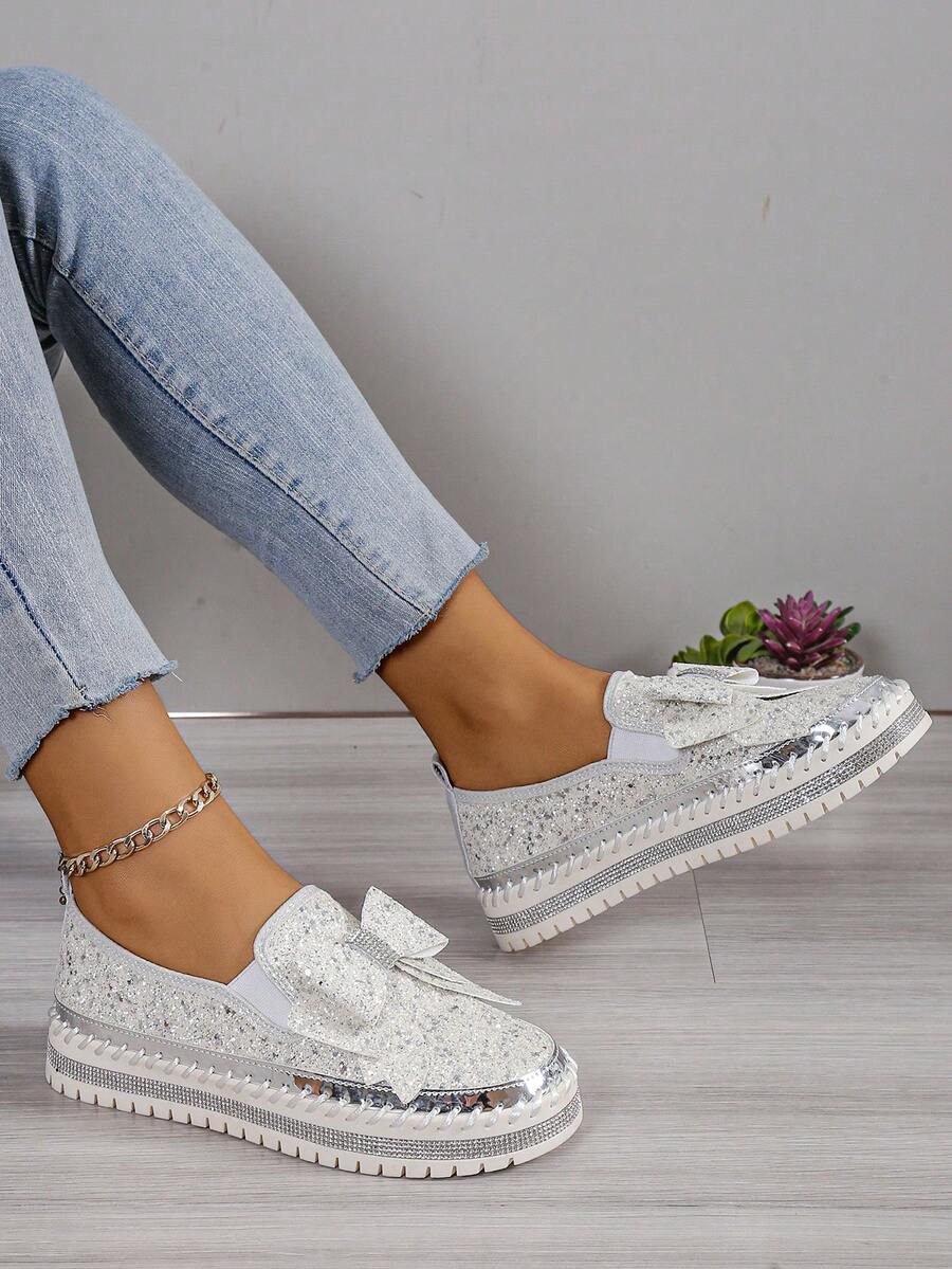 Cross-Border Plus Size Diamond-Encrusted Sports Shoes, Butterfly Flower ...