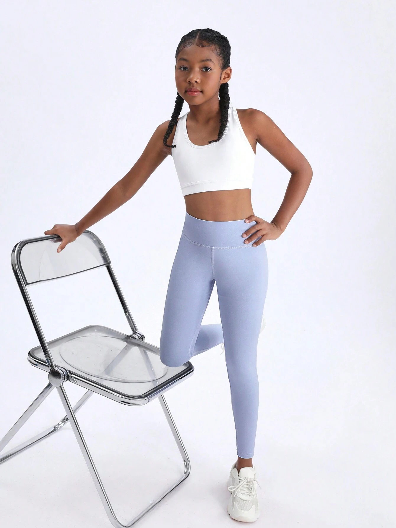 Tween Girl Solid Color Wide-Waist Athletic Pants | SHEIN USA