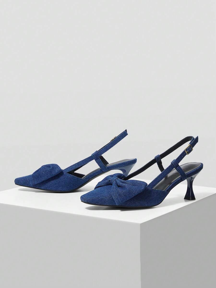 MOTF PREMIUM WOMEN'S COMFORTABLE LOW HEEL POINTED TOE SINGLE SHOES WITH ...