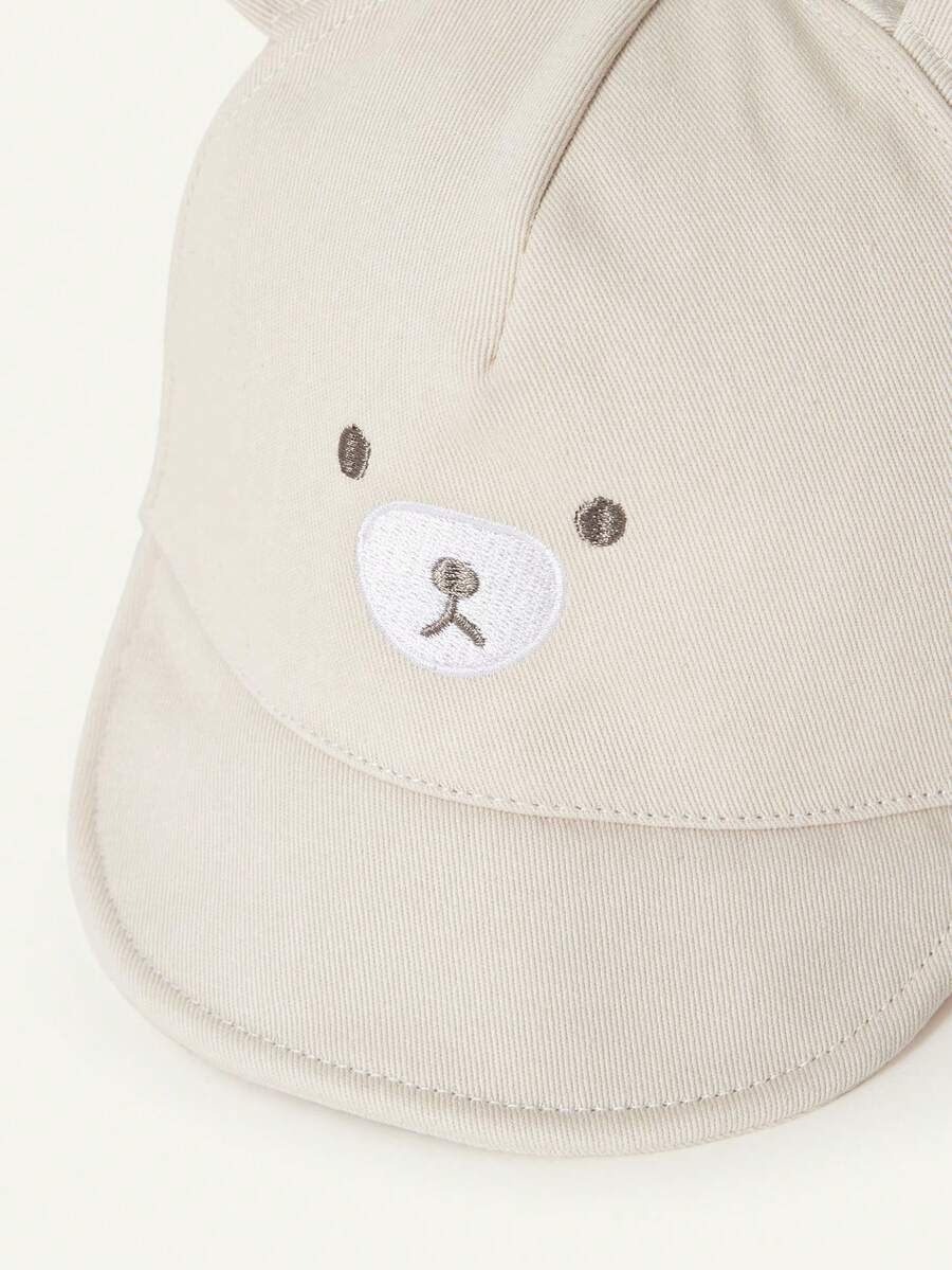 SHEIN 1pc Baby Bear Embroidered 3d Decor Soft Brim Cap, Kids ...
