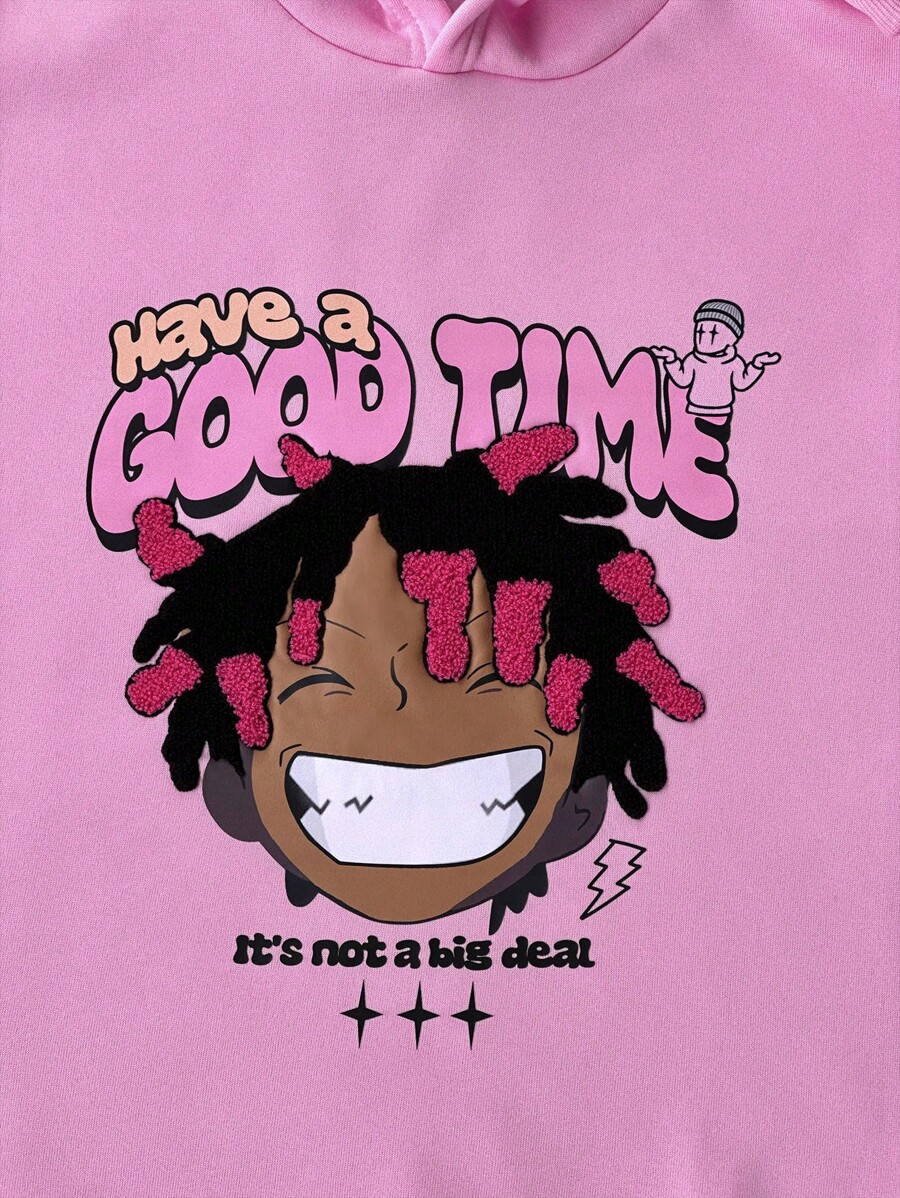 Manfinity EMRG Men Cartoon Characters And Letters Printed Hoodie With Drawstring | SHEIN UK