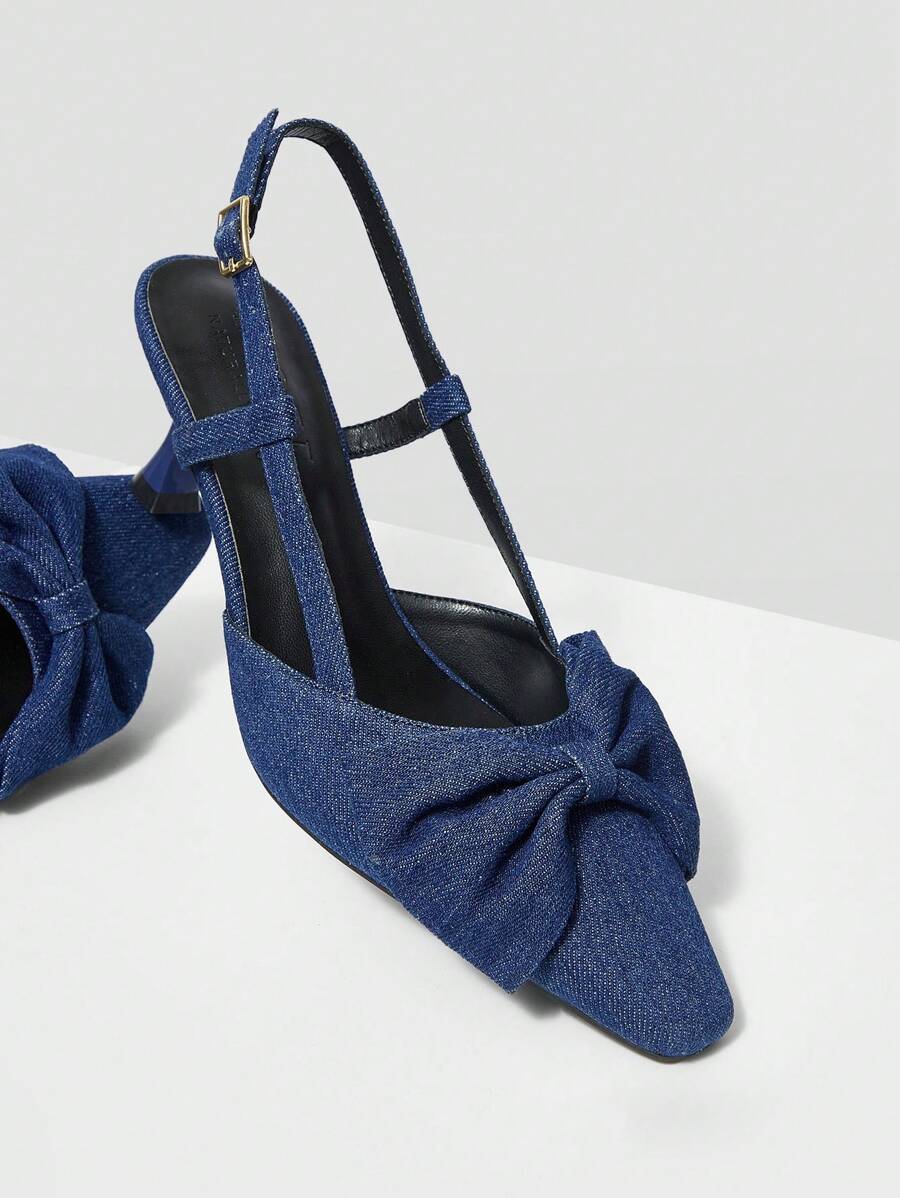 MOTF PREMIUM WOMEN'S COMFORTABLE LOW HEEL POINTED TOE SINGLE SHOES WITH ...