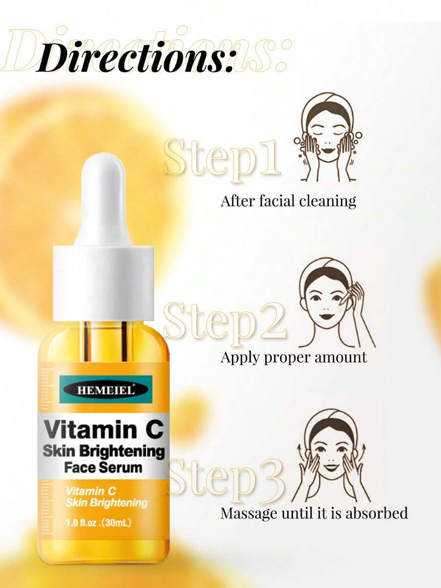 HEMEIEL 30 Ml Vitamin C Facial Serum With Hyaluronic Acid 1 Pc ...