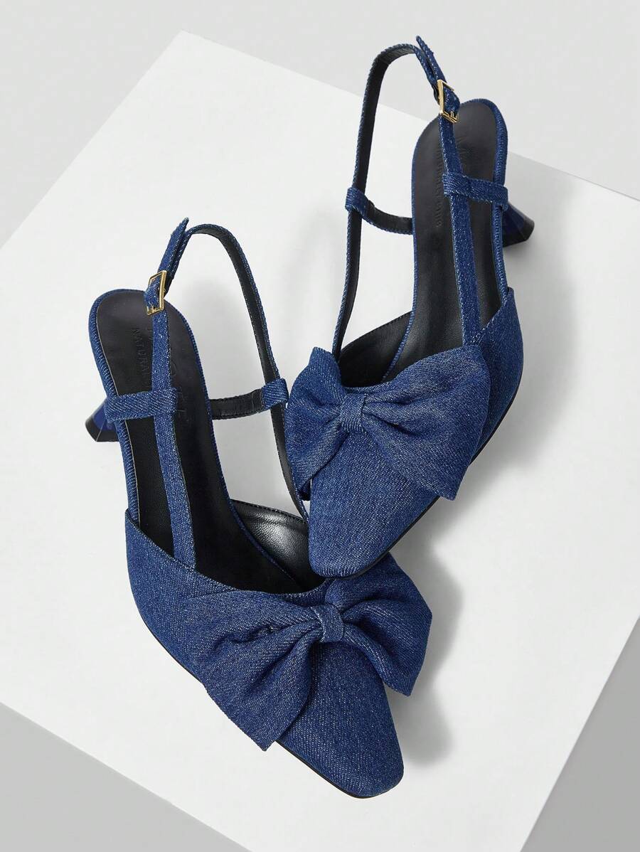 MOTF PREMIUM WOMEN'S COMFORTABLE LOW HEEL POINTED TOE SINGLE SHOES WITH ...