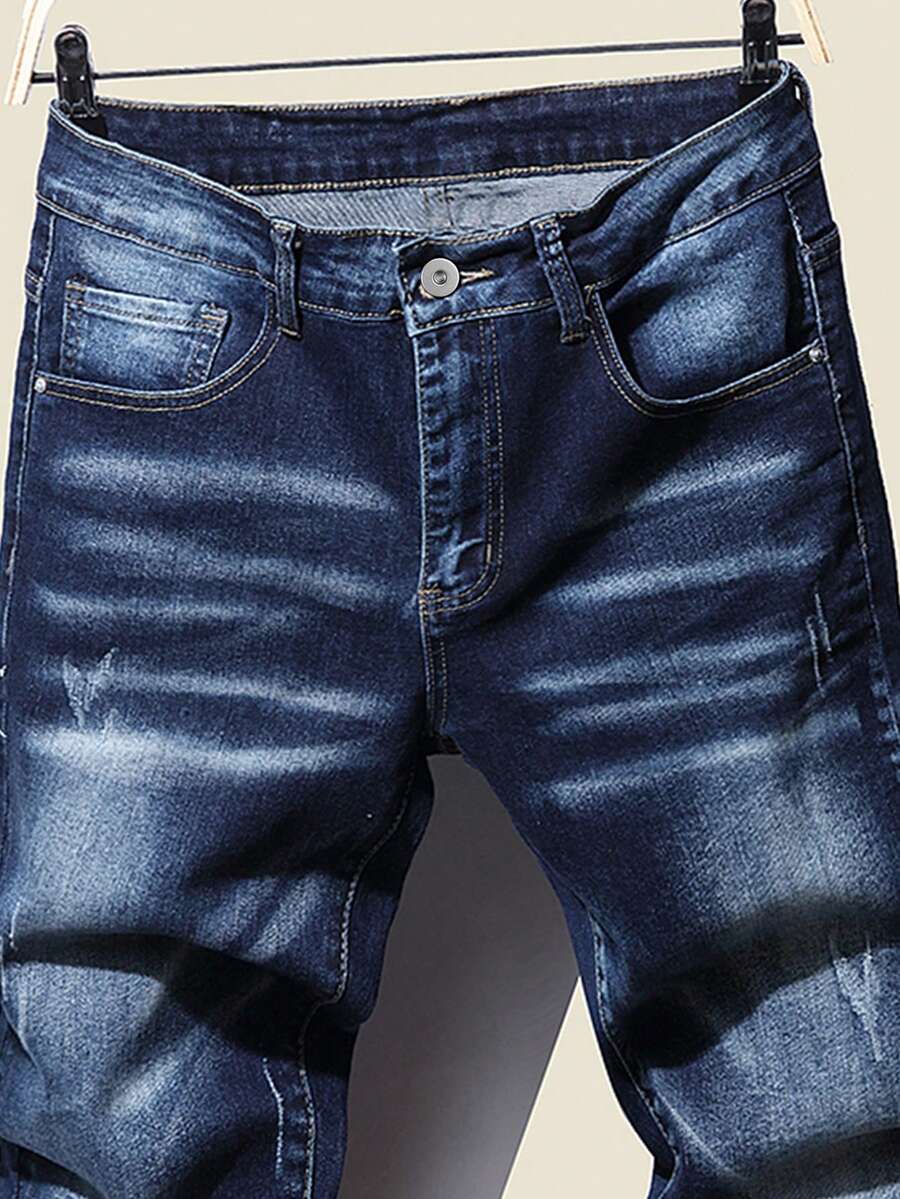 Manfinity LEGND Men Plus Size Casual Spring And Summer Jeans Pants ...