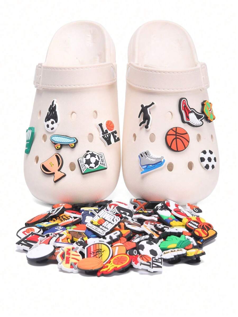 5/10/20/30/50/100pcs Sports Themed Random Shoe Sticker. Cute And ...