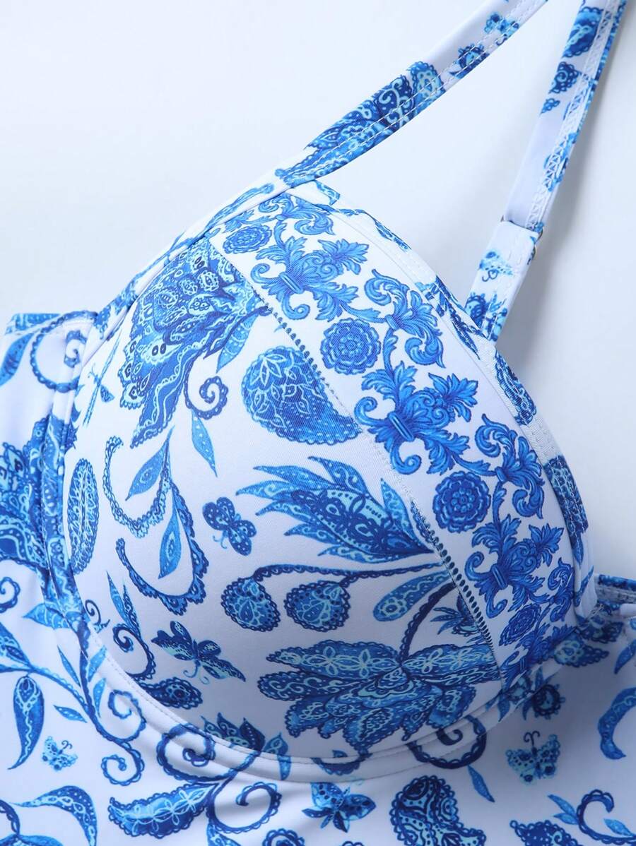 Shein Swim Oasis Summer Beach Plus Size Floral Printing Holiday Style
