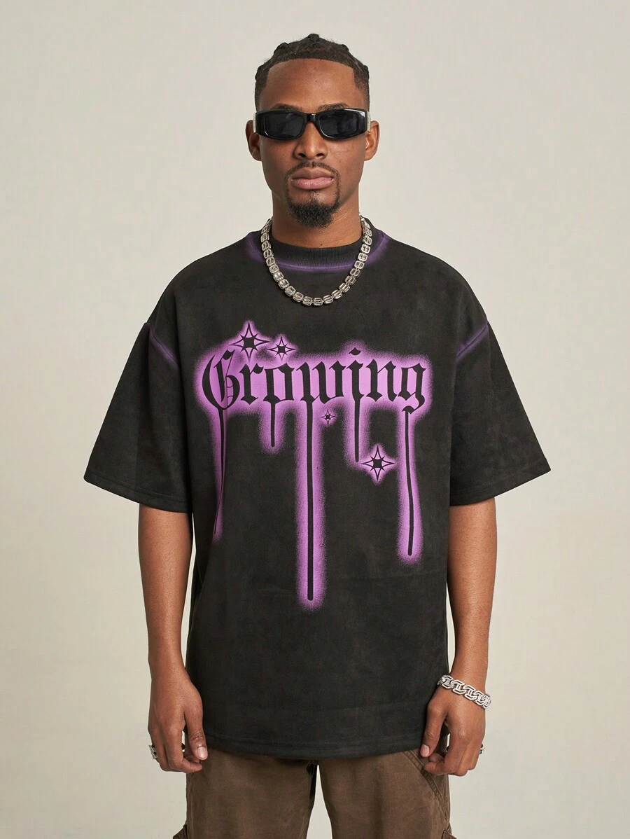 MT99 amerikanisches High-Street suede T-Shirt mit kurzem Ärmel und ...