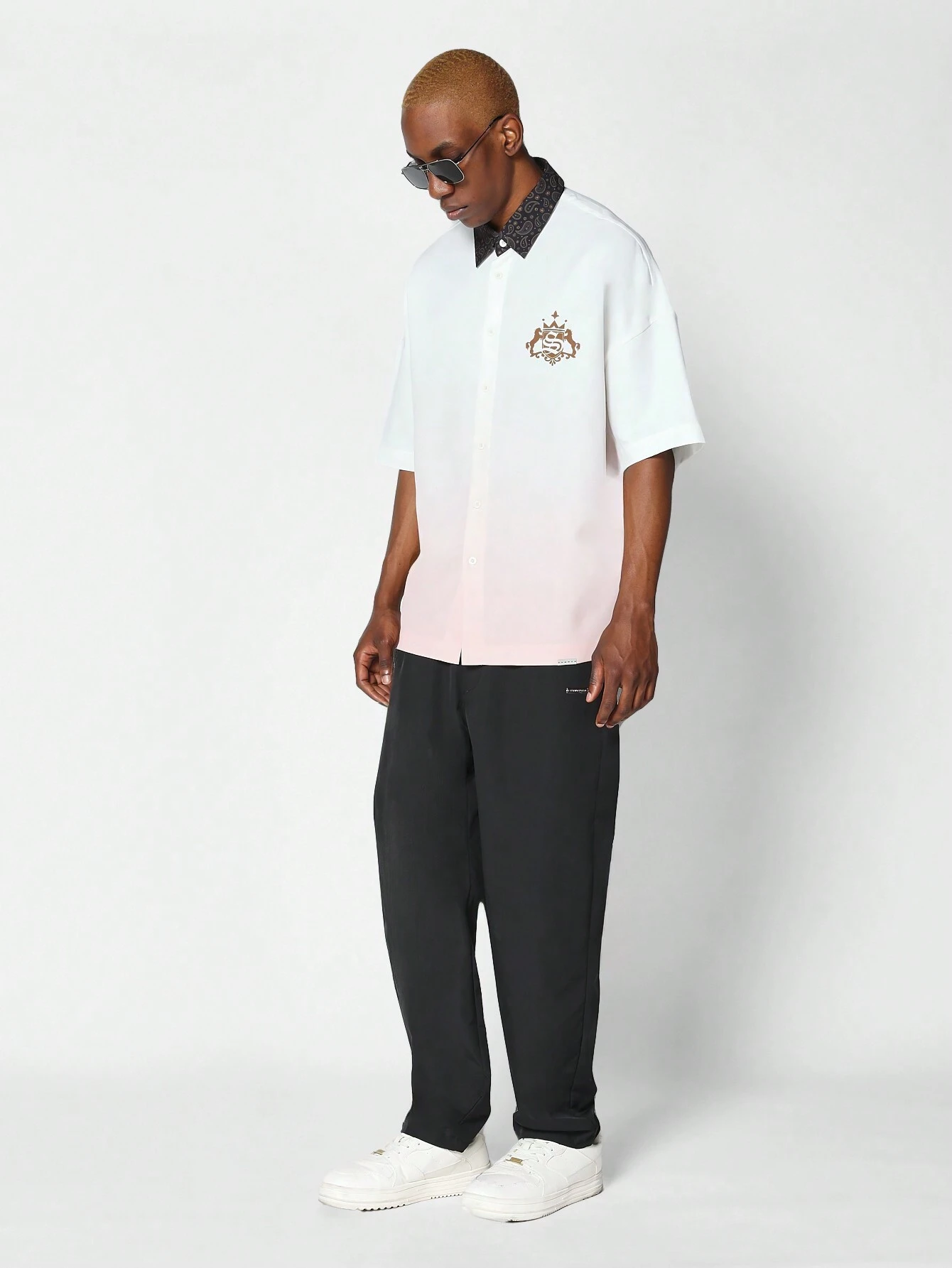 SUMWON Relaxed Fit Shirt With All Over Print | SHEIN USA