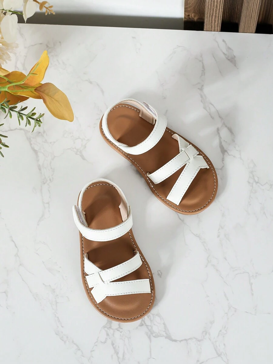 New Summer Arrival Girls" Simple And Comfortable White Everyday Sandals ...