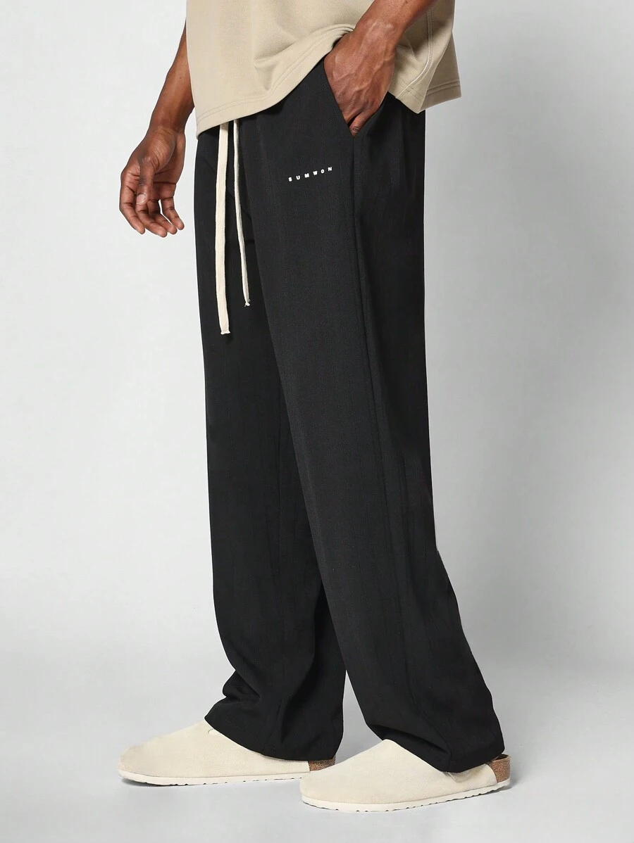 SUMWON Loose Fit Elastic Waist Summer Fabric Pull On Pant College Ready ...