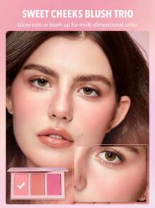 SHEGLAM Sweet Cheeks Blush Trio-Enamored 3-Clolor Powder Blush Palette ...